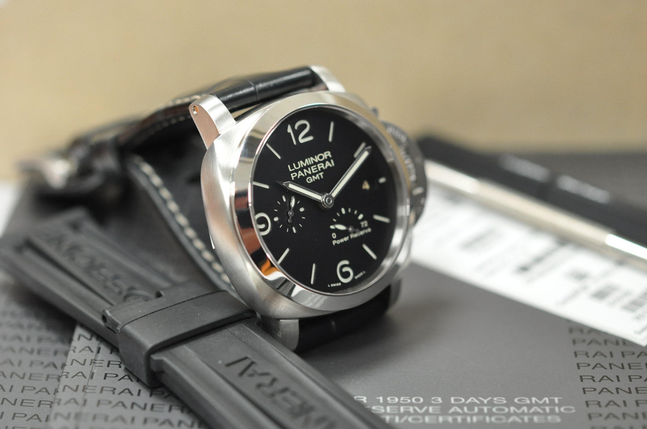Officine Panerai Luminor 1950 3 Days GMT PAM00321 - Hackett Watches