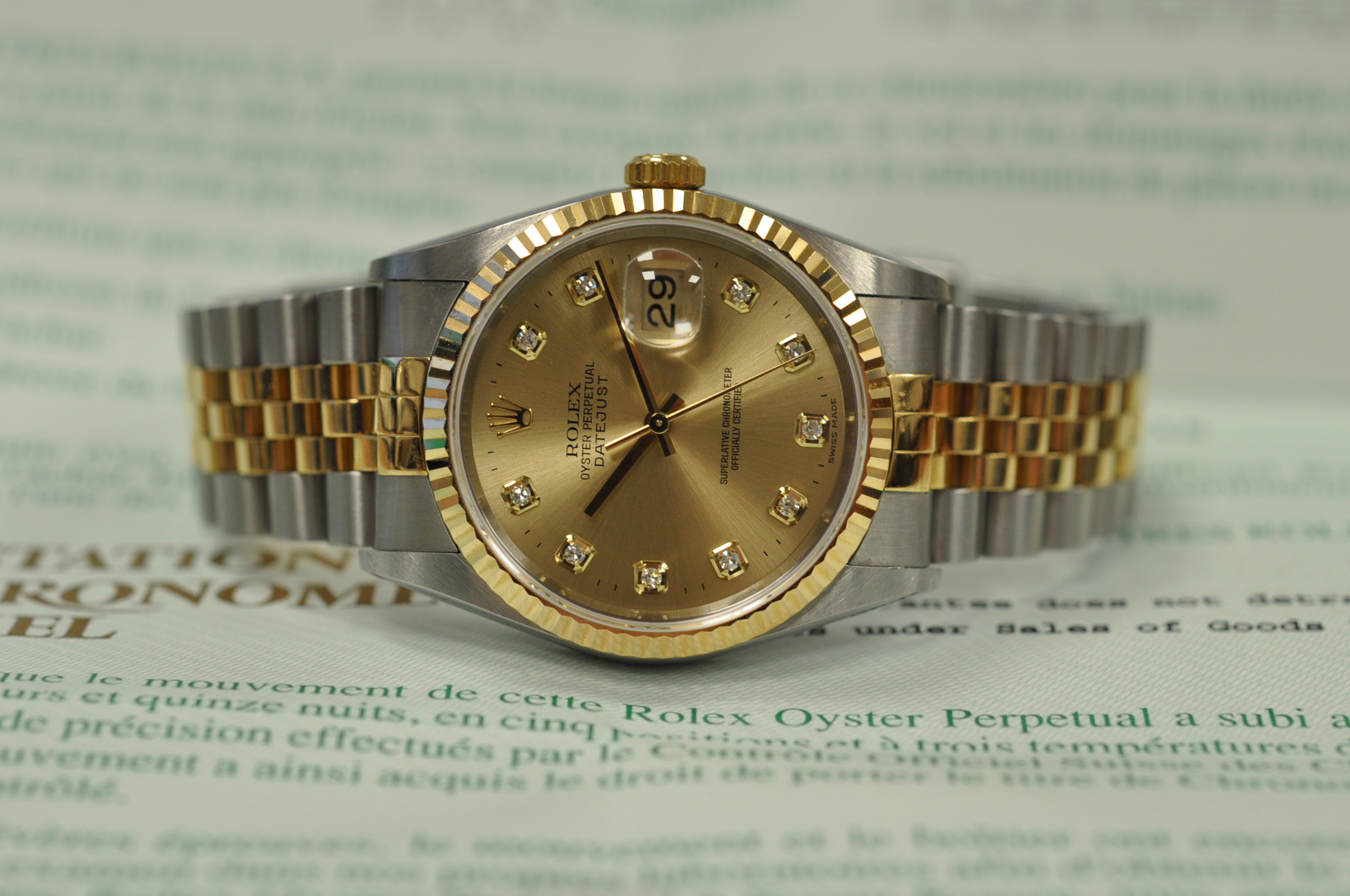 Rolex Datejust Daimond Dial 16233 - Hackett Watches